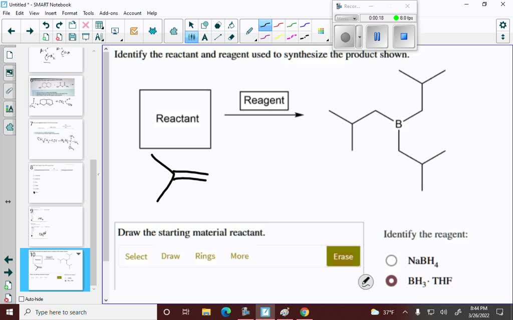 SOLVED: Identify the reactant and reagent used to synthesize the product shown Reagent Reactant ...