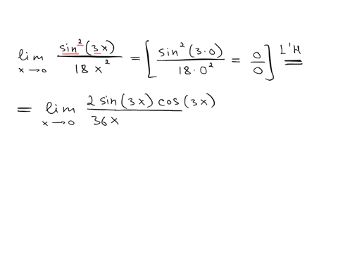Limx →0 (sin(3x)/(2))/(x cosx)