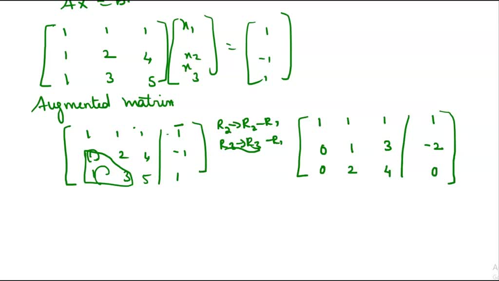 Linear systems 18: Solve the linear system of equations using the Naive ...