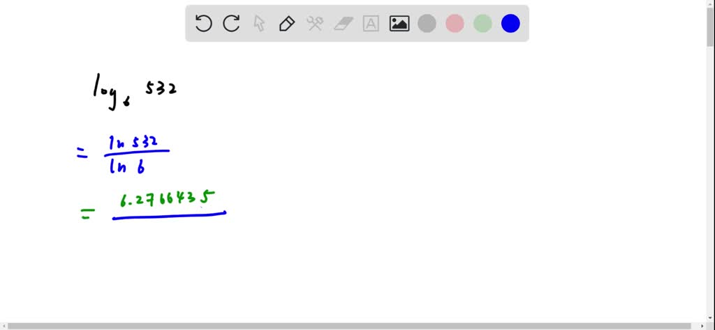 SOLVED: Use the Change of Base Formula and calculator to evaluate the logarithm correct I0 SIX ...