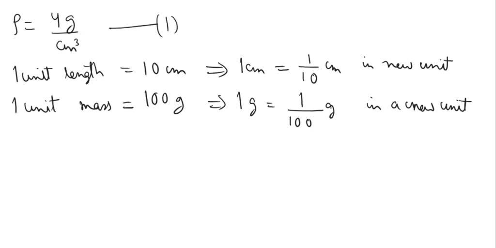 The density of material in CGS system of units is 4g / cm ^ 3 . In a ...
