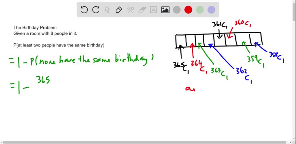 SOLVED: point) Consider the experiment, called the birthday problem ...
