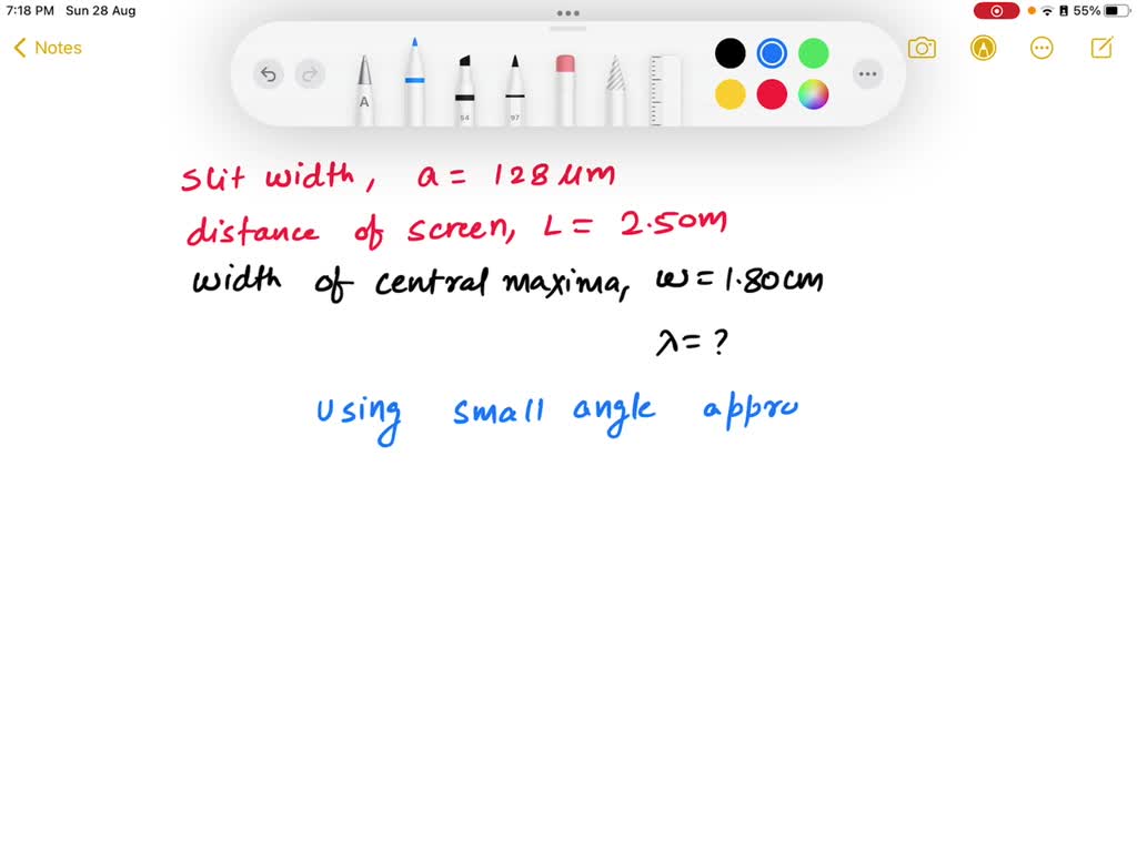 SOLVED: Suppose the interference pattern shown in the figure below is ...