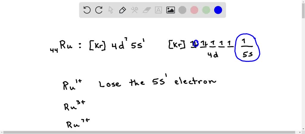 SOLVED: Ruthenium (Ru) has an abnormal electron configuration that ...