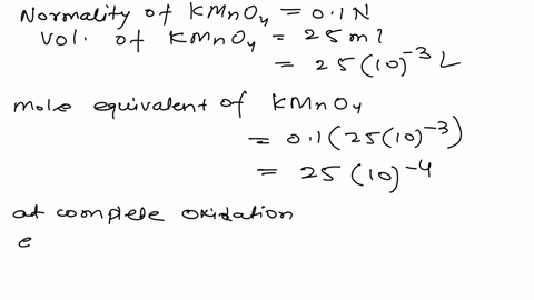 50 ml of aqueous solution of feso4 required 12ml of 002m...