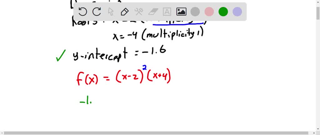 SOLVED: The polynomial of degree 3, P(x), has a root of multiplicity 2 ...