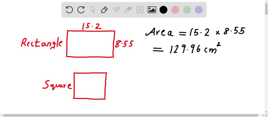 SOLVED: The length and breadth of a rectangle are 15.2 cm and 8.55 cm ...