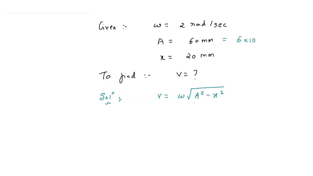 SOLVED: A body is executing simple harmonic motion with an angular ...