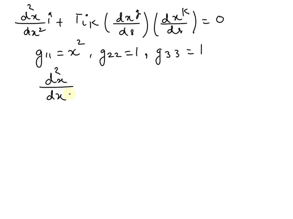 SOLVED: Consider a 3-D curved space which has the following metric: ds ...