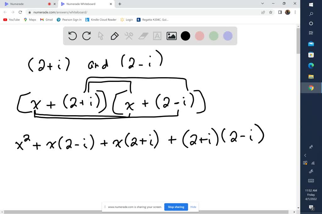 Solved Write A Quadratic Equation With Leading Coefficient Of 1 And Integer Coefficients Which
