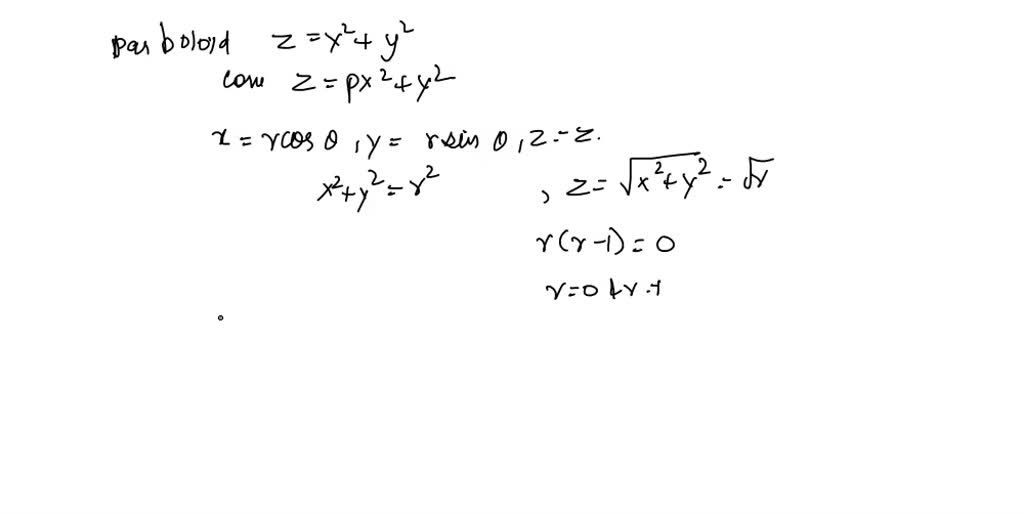 SOLVED: Find the volume of the solid bounded below by the circular ...