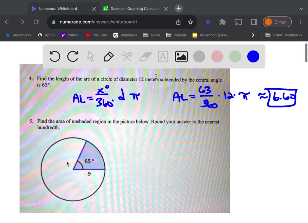 SOLVED: Find the length of the arc of a circle of diameter 12 meters subtended by the central ...