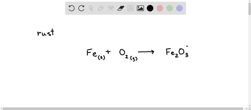SOLVED: The rusting of iron is a chemical reaction of iron with oxygen ...