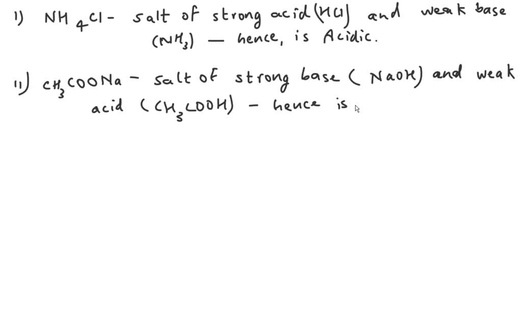 SOLVED: Determine whether solutions of the following salts are acidic ...