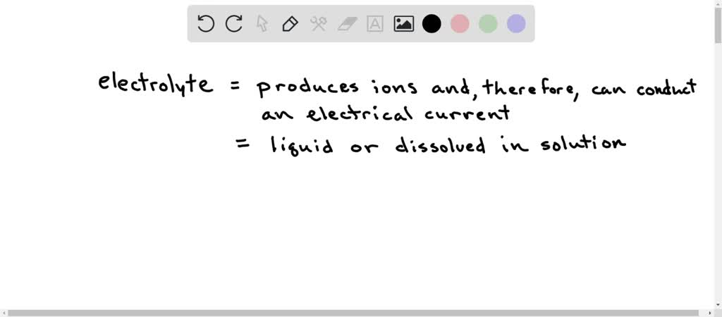 SOLVED: An electrolyte is A a solute which conducts electrical energy ...