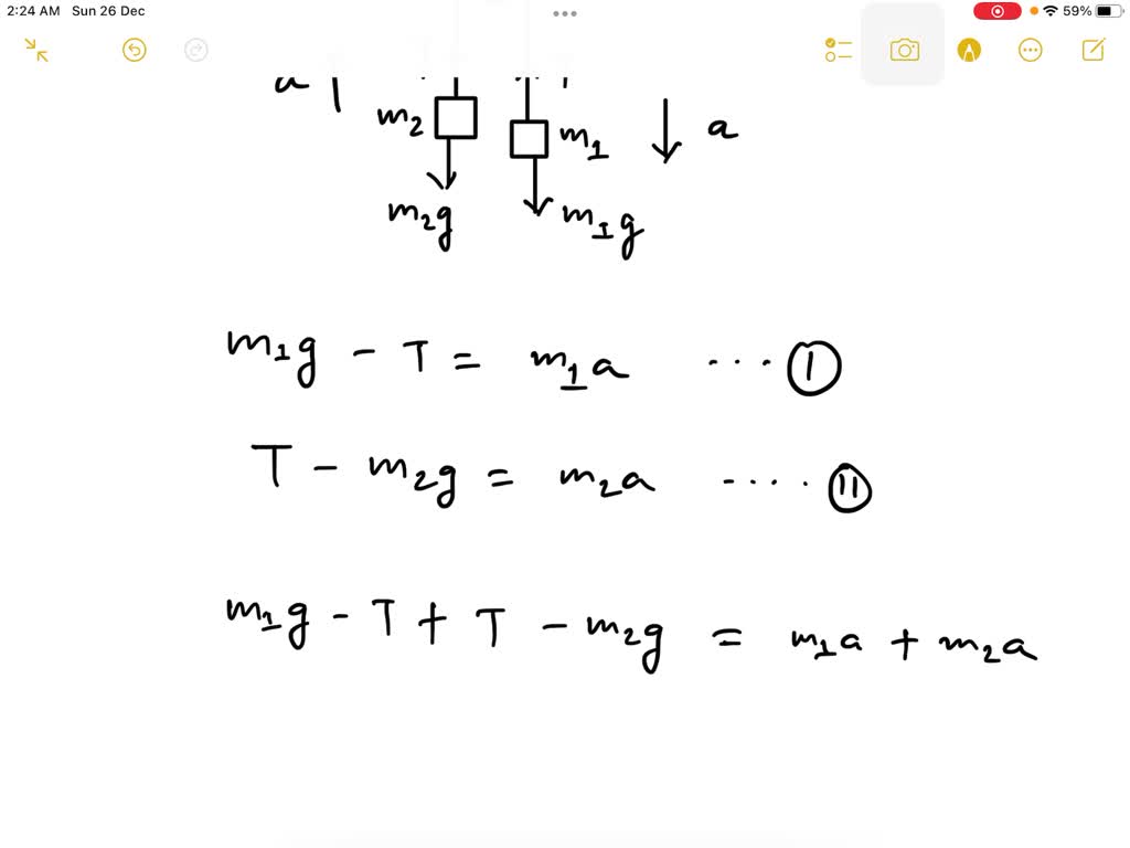 A cable joins the two masses shown below and passes over the ...