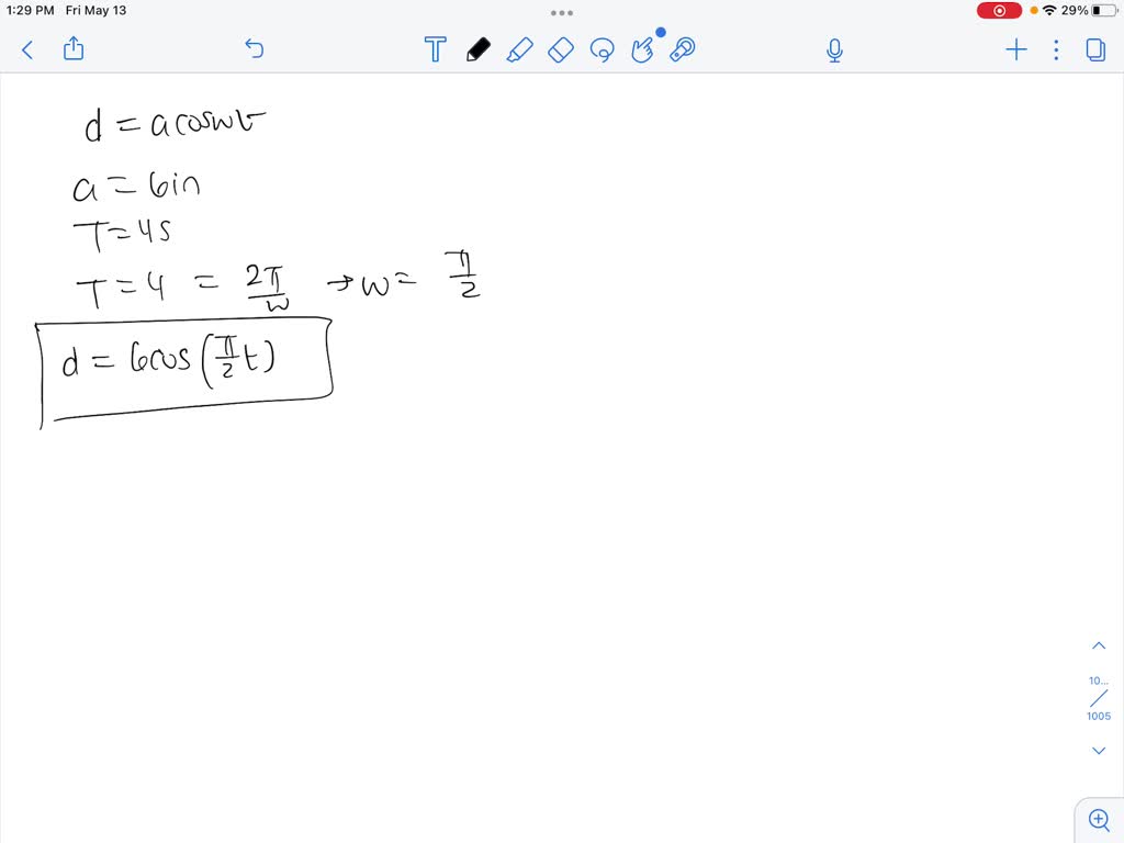 SOLVED: 5 Simple Harmonic Motion: An object is attached to a coiled spring: It is pulled down a ...