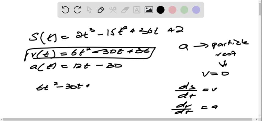 SOLVED: Question 2 A particle motion is described by the positionx(t)=4 t3-3t+2.The particle's ...