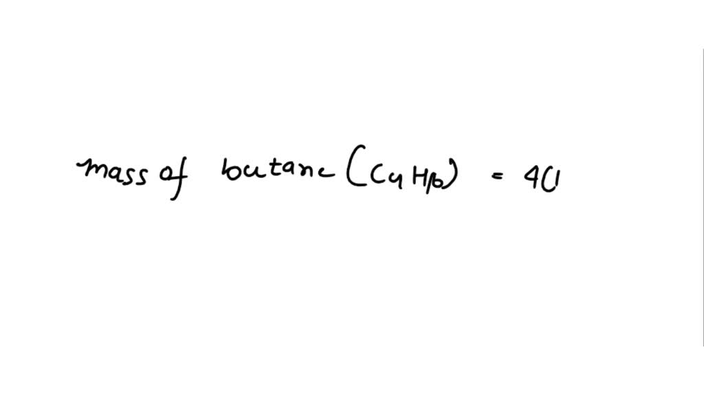 SOLVED: Calculate the density of butane (C4H10) in grams per liter at ...