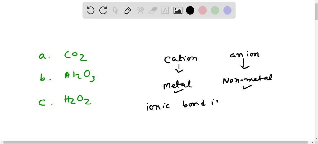 SOLVED: Which compound has only ionic bonds? a) CO2 b) Al2O3 c) H2O2