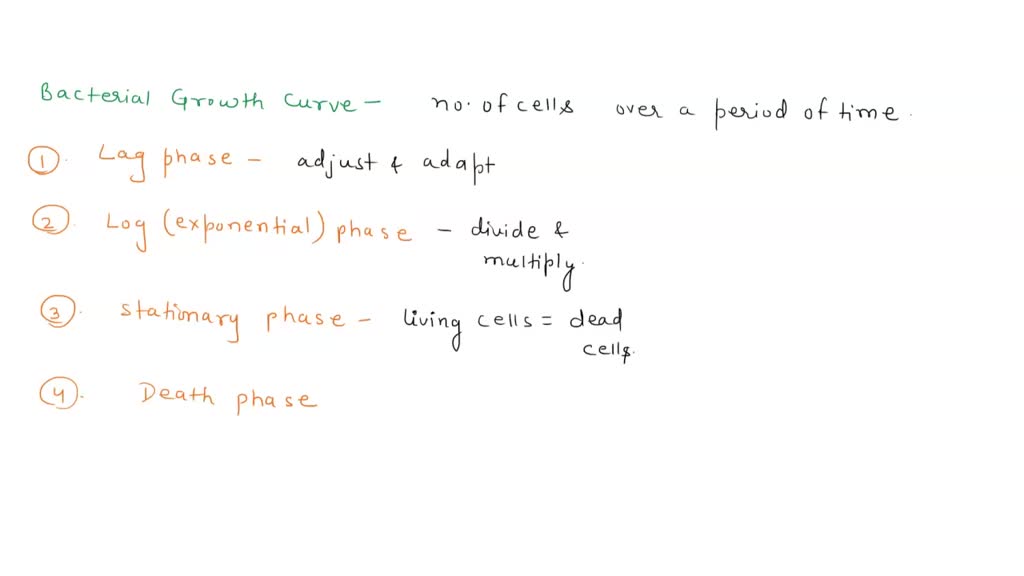 SOLVED: a. Plot a standard bacterial growth curve and explain the ...