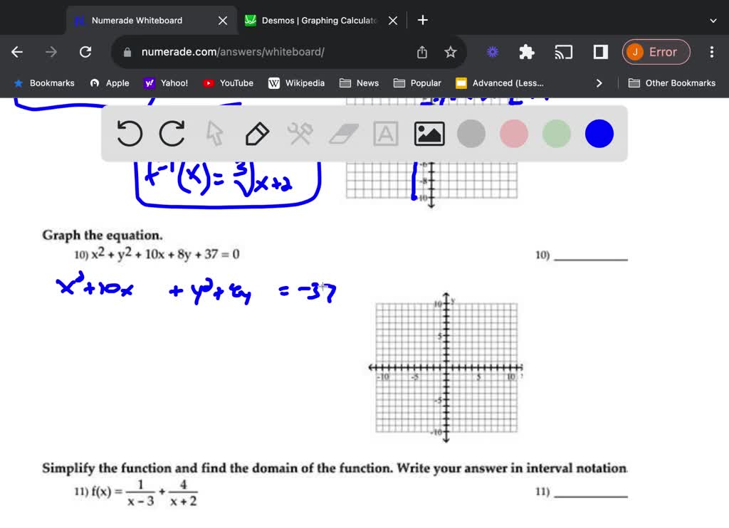 Graph fas a solid line and f-1 as a dashed Iine in the same rectangular coordinate space. Use ...