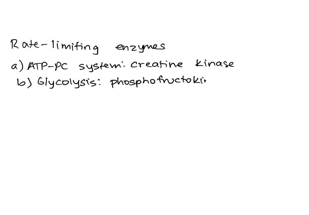 SOLVED: h. What are the rate limiting enzymes for glycolysis and the ...