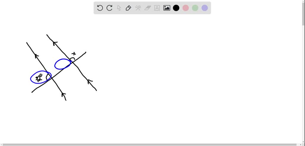 SOLVED: Below are two parallel lines with a third line intersecting them: 92-