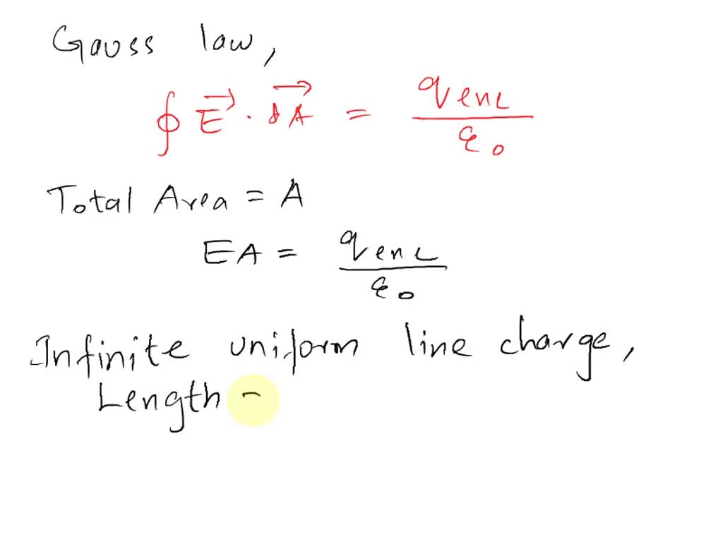 SOLVED: "Find the electric field everywhere of an infinite uniform line ...