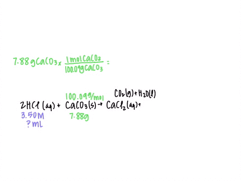 Consider the reaction of hydrochloric acid with calcium...