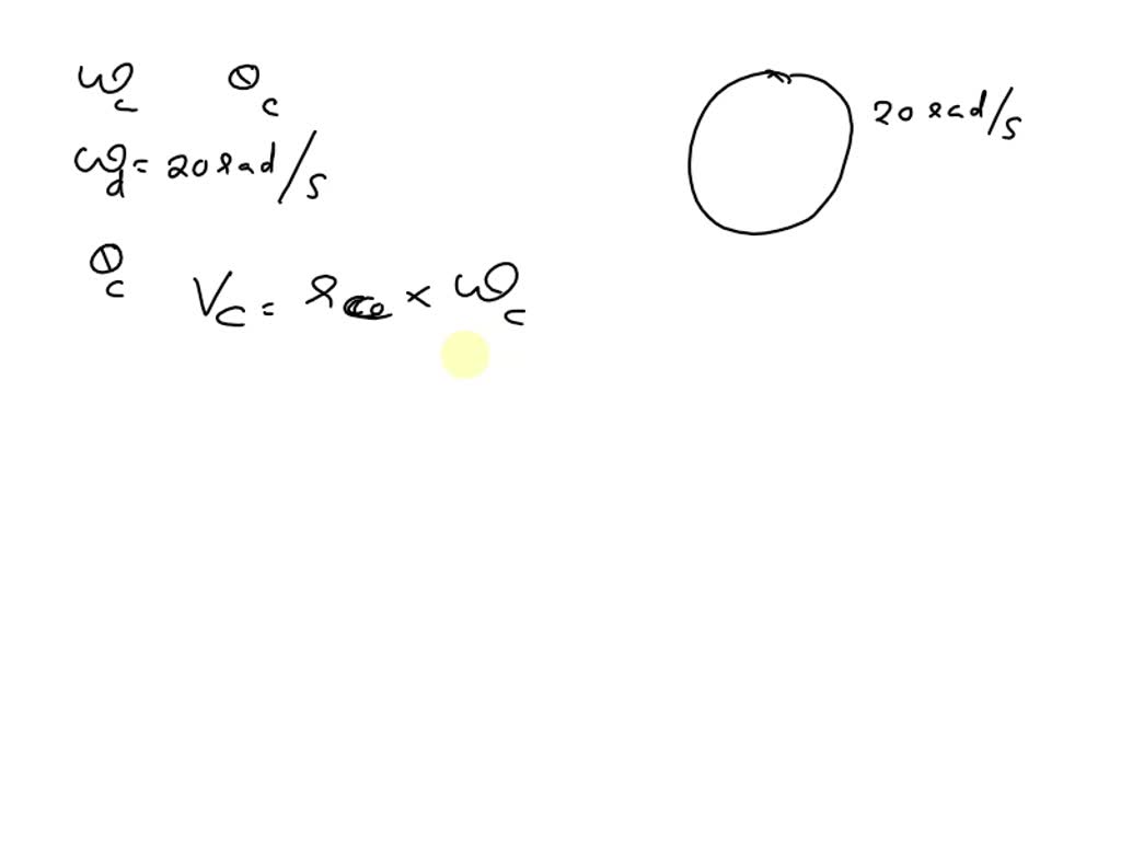 Solved The Disk Has A Constant Angular Velocity Of 20 Rad S Clockwise A Determine The Two