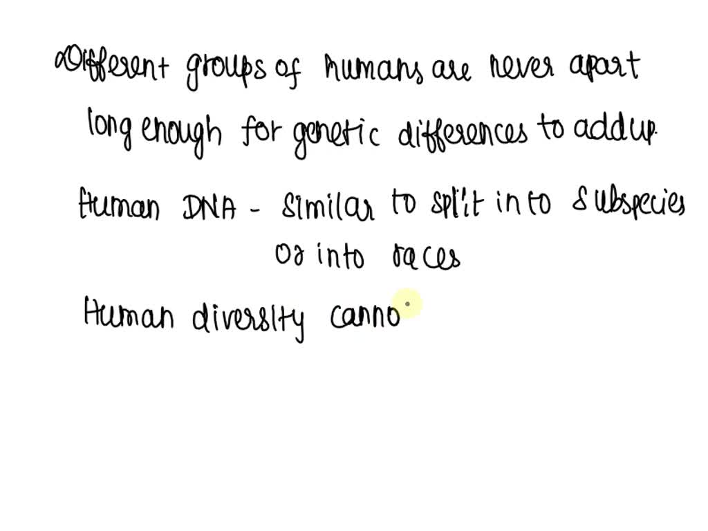 SOLVED: One reason humans cannot be divided into discrete "races" is ...
