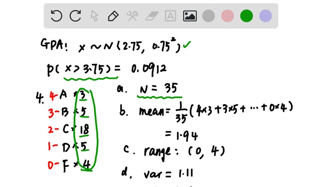 SOLVED: The GPA (grade point average) of SEMO students is 2.75 with a ...