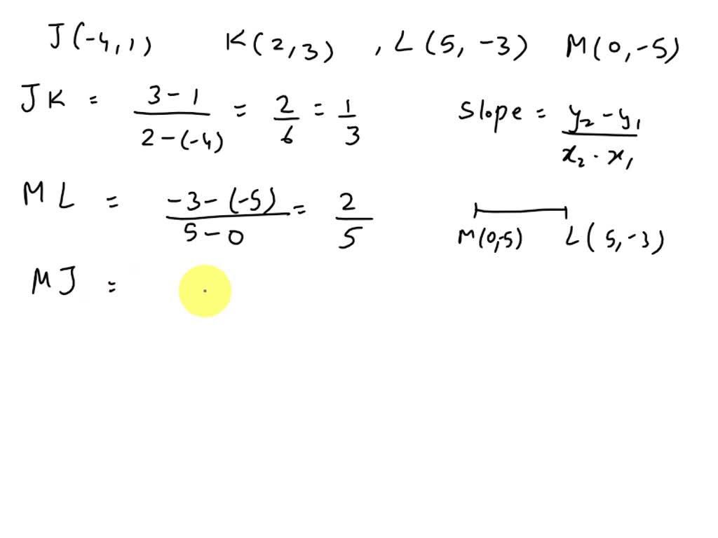 SOLVED: The coordinates of the vertices of quadrilateral JKLM are J(-4 ...