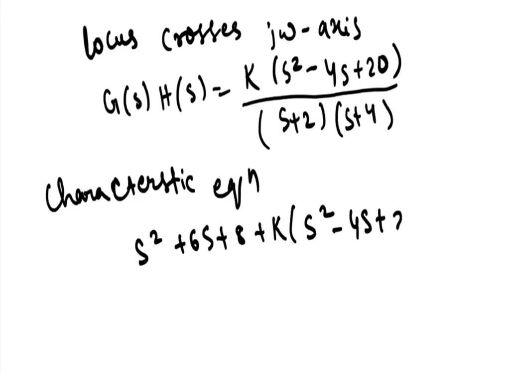 SOLVED: Sketch the root locus for the system shown and find the ...