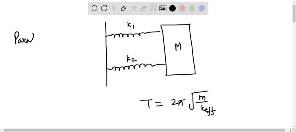 Two Springs Are Attached Side By Side To A Box Of Mass M Shown In The