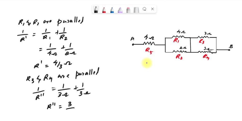 SOLVED: Problem 6: What is the equivalent resistance between points A ...