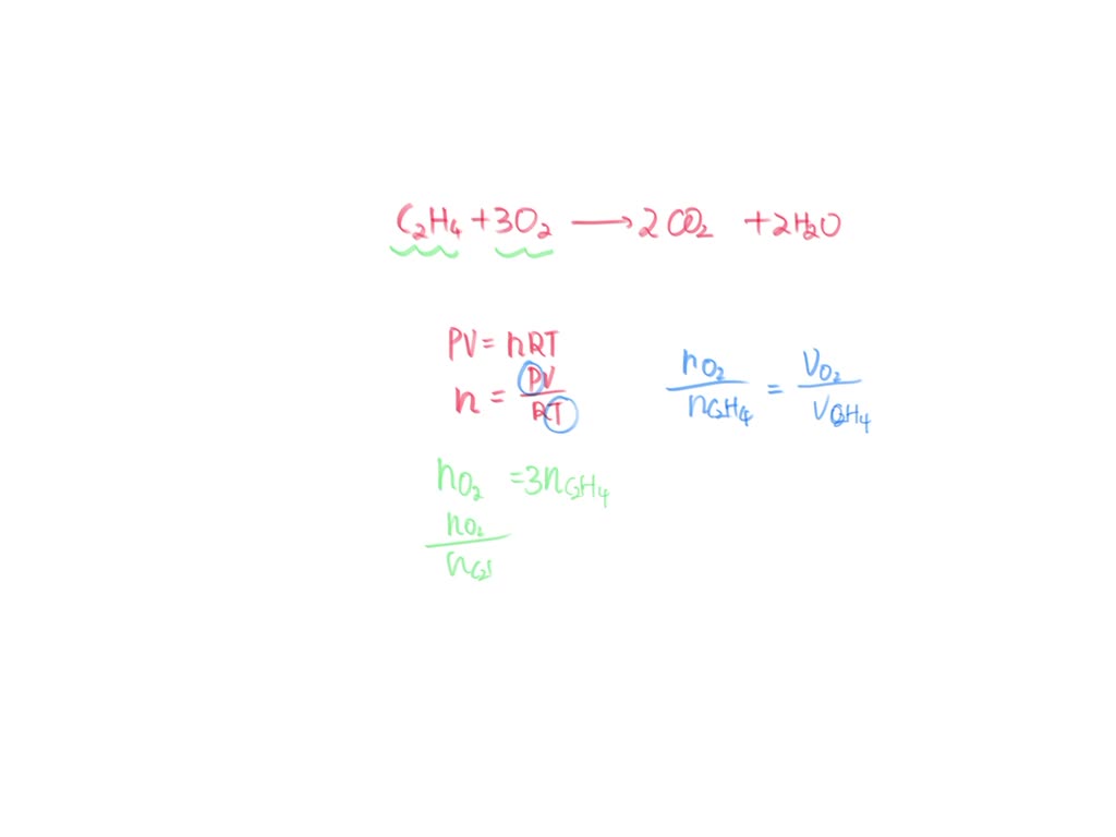 SOLVED: Ethylene burns in oxygen according to the following equation ...