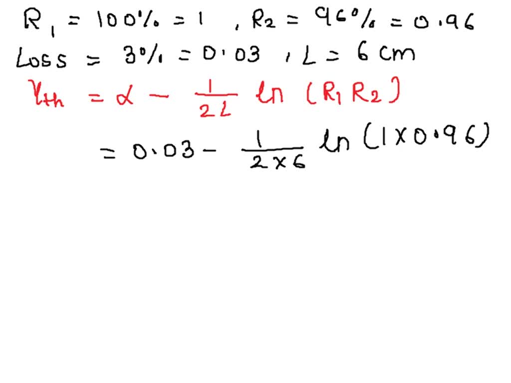 SOLVED:In a ruby laser 1-494.3 nm the ruby crystal is 0.1 m long and ...