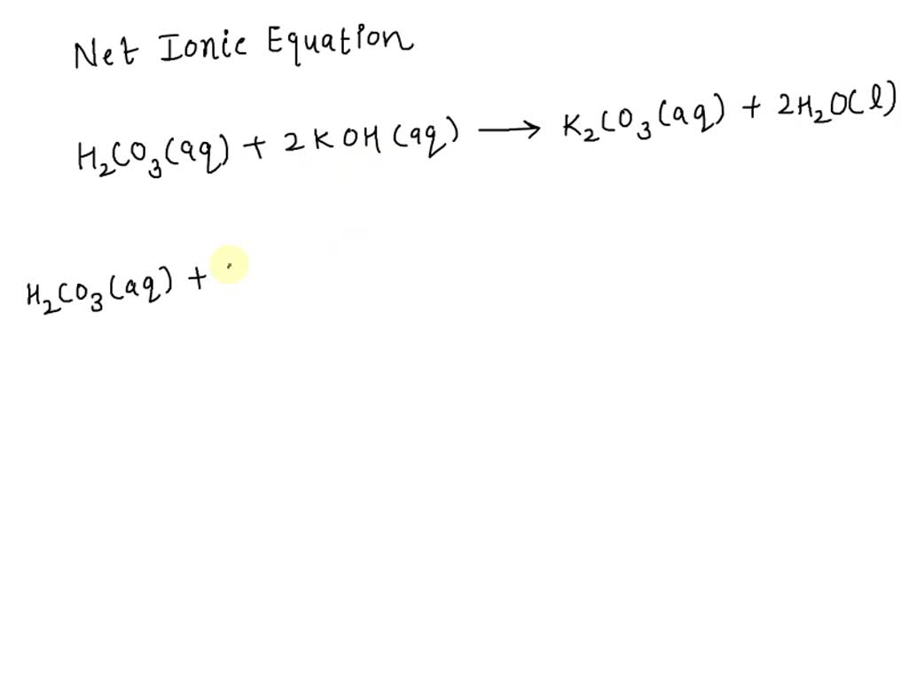 SOLVED: Write a net ionic equation for the overall reaction that occurs when aqueous solutions ...