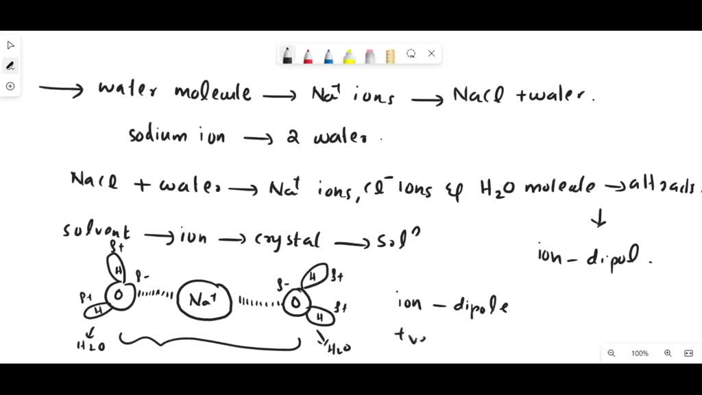 SOLVED: '13. When sodium chloride dissolves in water explain how the ...