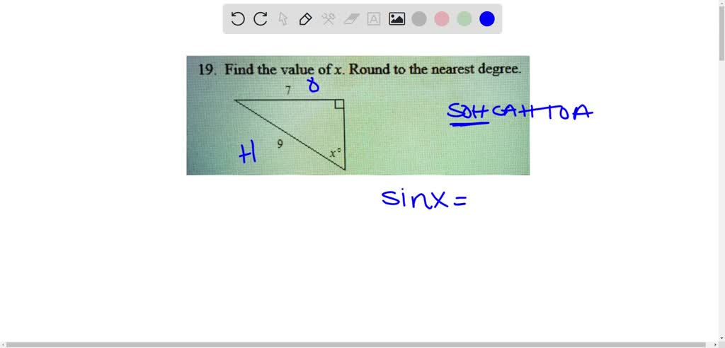 SOLVED: A right-angled triangle, with two sides adjacent to the right ...