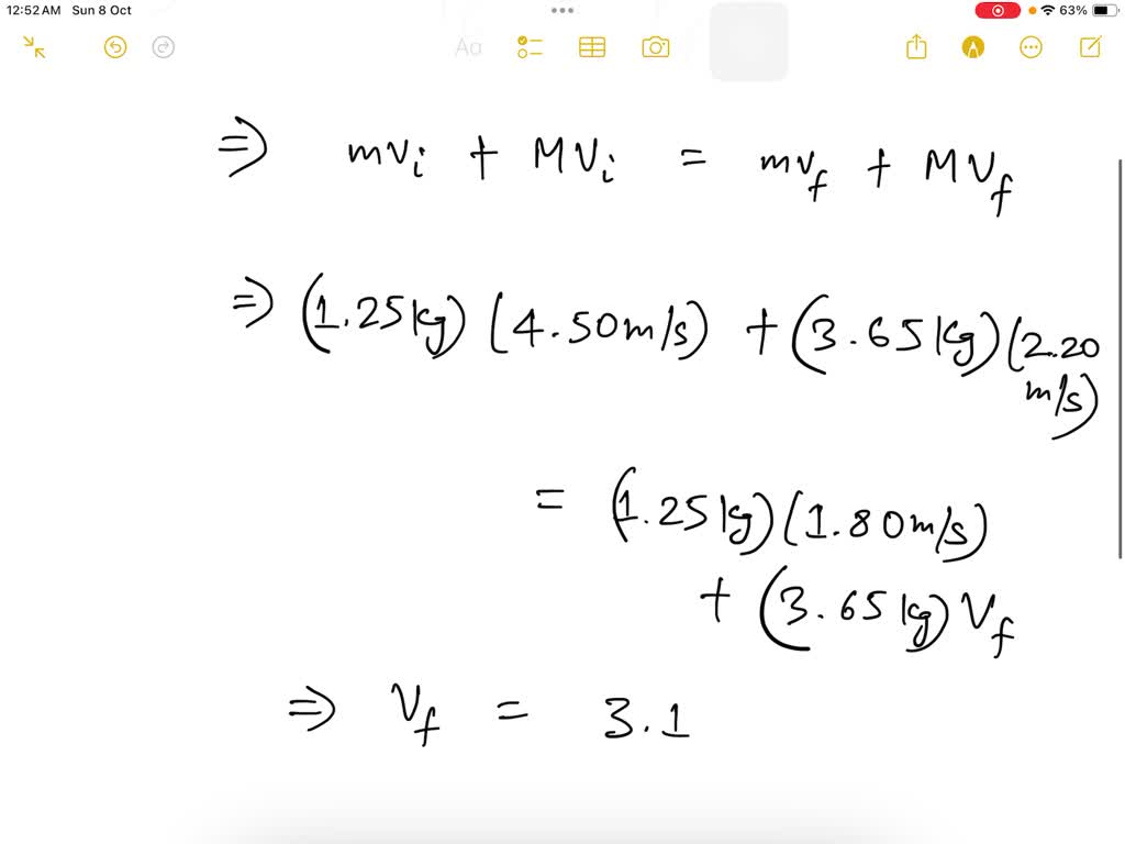 SOLVED: A toy car having mass m = 1.25 kg collides inelastically with a toy train of mass M = 3. ...