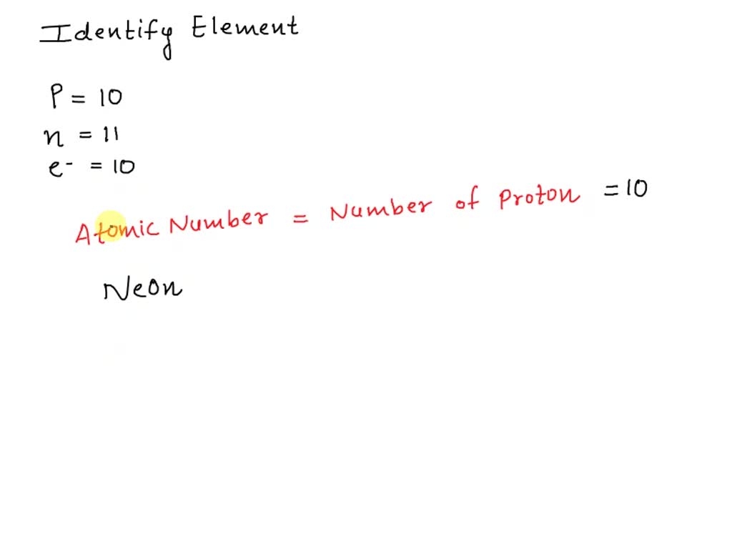 SOLVED: If an element has 10 protons and 11 neutrons and 10 electrons ...