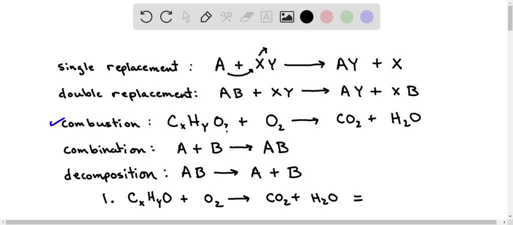 SOLVED: Classify the reactions as single replacement, double ...