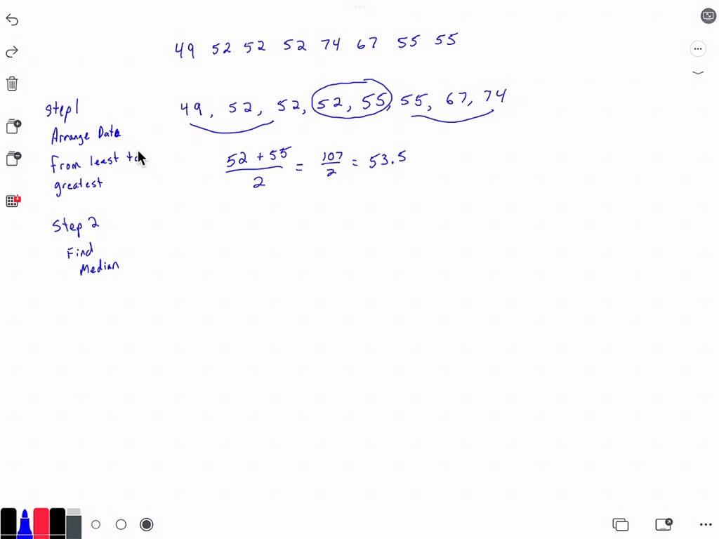 SOLVED: Use the given sample data to find Q3 (the third quartile). 49 ...