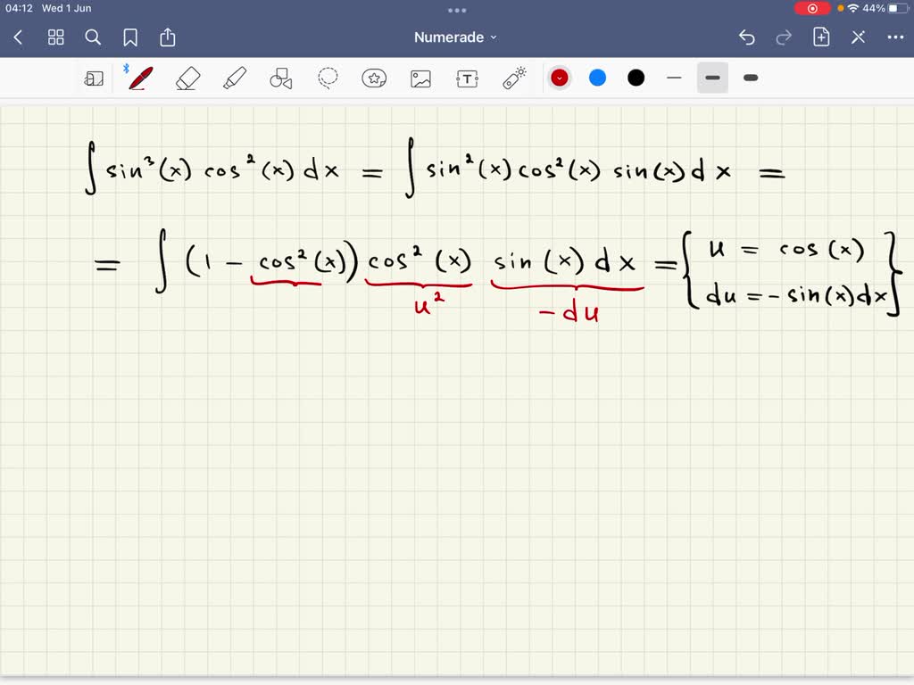 SOLVED: Evaluate the integral: J sin xcosx dx. Parojraci