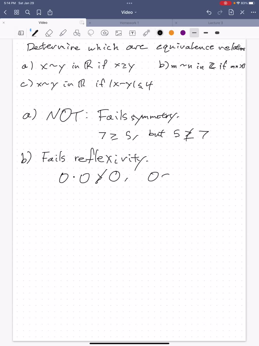 SOLVED: Determine whether the given relation is an equivalence relation ... SOLVED: Determine whether the given relation is an equivalence relation ...