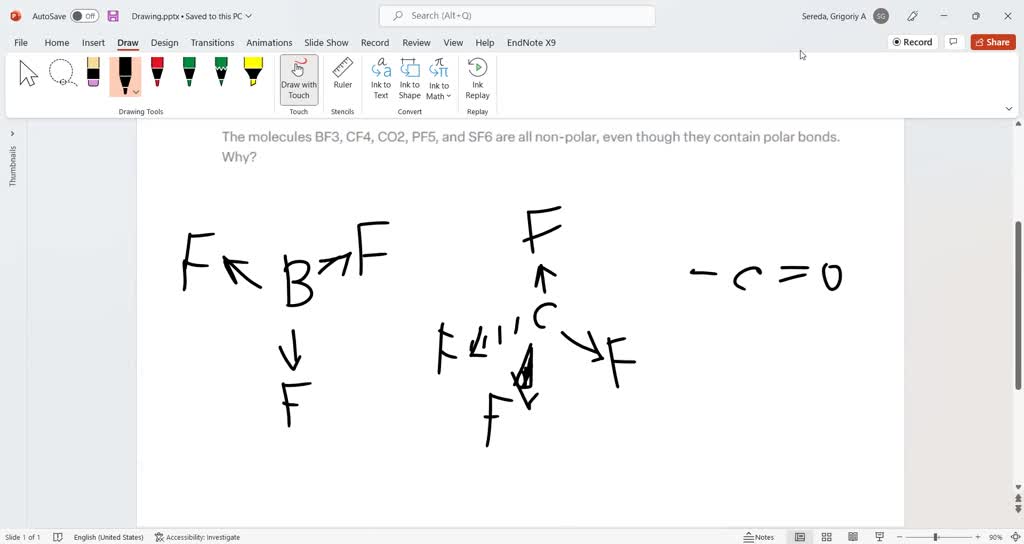 SOLVED: The molecules BF3, CF4, CO2, PF5, and SF6 are all non-polar ...