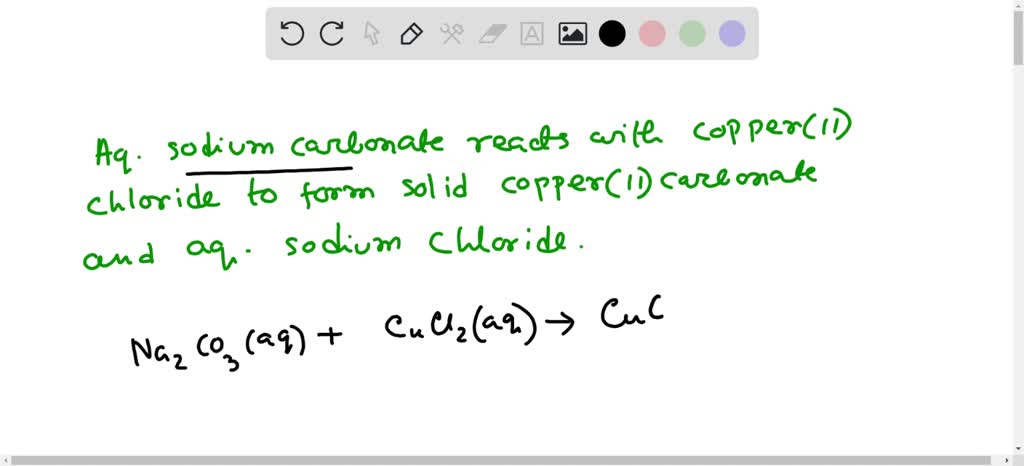 SOLVED: Write a balanced chemical equation for the reaction when aqueous sodium carbonate reacts ...